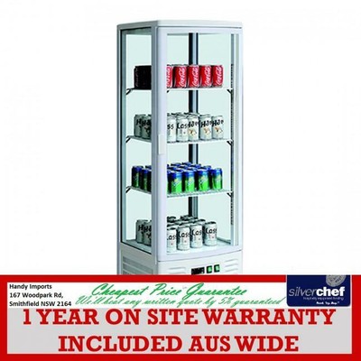 FED COMMERCIAL FOUR-SIDED COUNTERTOP BENCH TOP DISPLAY FRIDGE IVORY ...