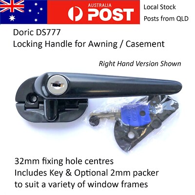 Lockable Awning & Casement Window Cam Handle latch/lever lock (Right ...