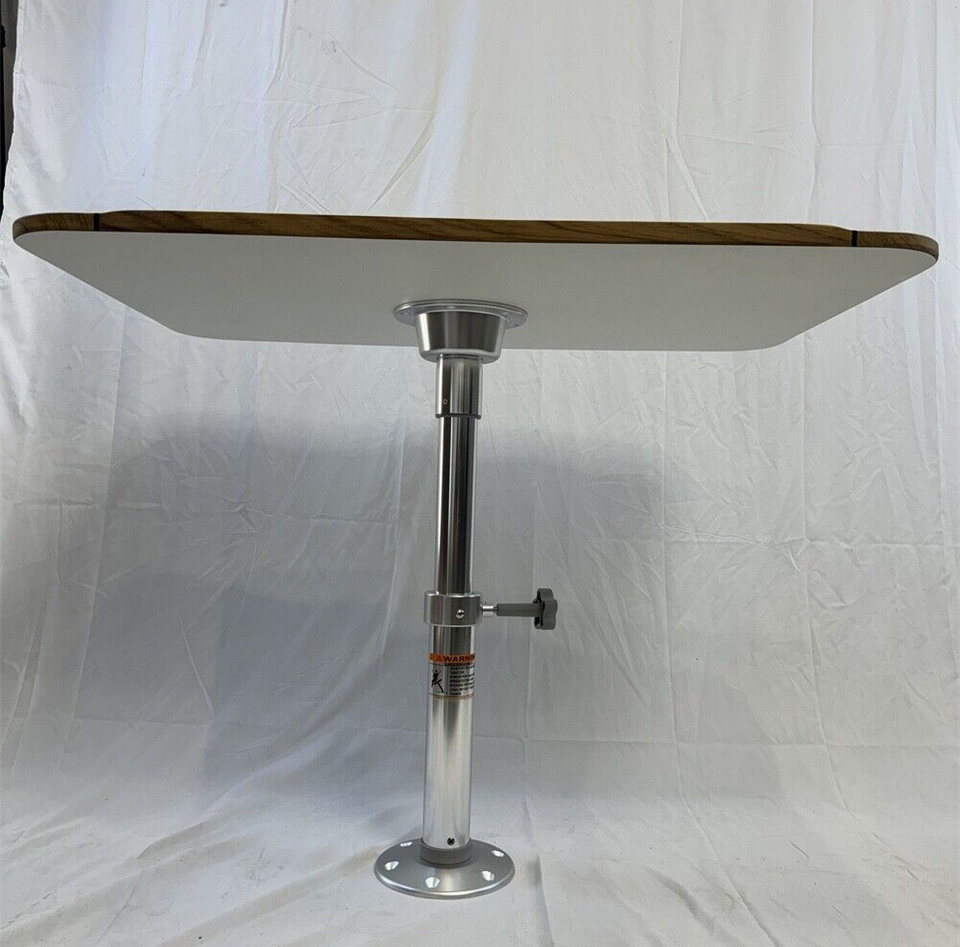 Sliding Wings Teak Table Top with Star Inlay - 340/580 x 600mm Boat ...