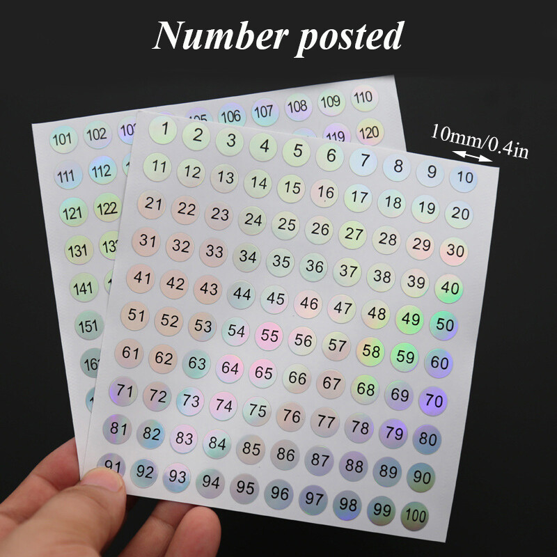 1-200 Number Sticker Label Digital Label Marking Numbering Label ...