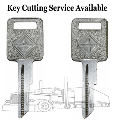 Qty 2 International Navistar Logo Key Blank Ignition Door Big Semi ...