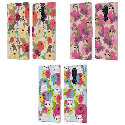 HEAD CASE DESIGNS FLORAL & ANIMAL PATTERN LEATHER BOOK CASE FOR NOKIA ...
