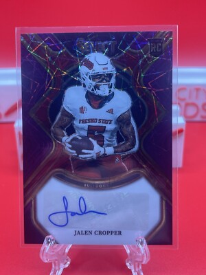 2023 Select Draft Picks Jalen Cropper RC Auto Purple Lazer /89 Cowboys ...