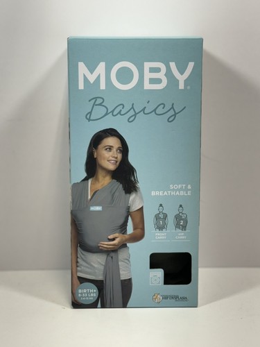 *NEW In BOX* Moby Wrap Elements Baby Wrap Carrier - Asphalt Gray 8-33 ...