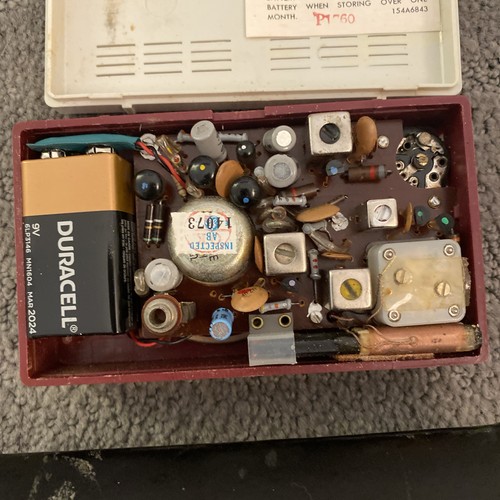 Vintage General Electric model P1760 AM Transistor Radio Playing ...