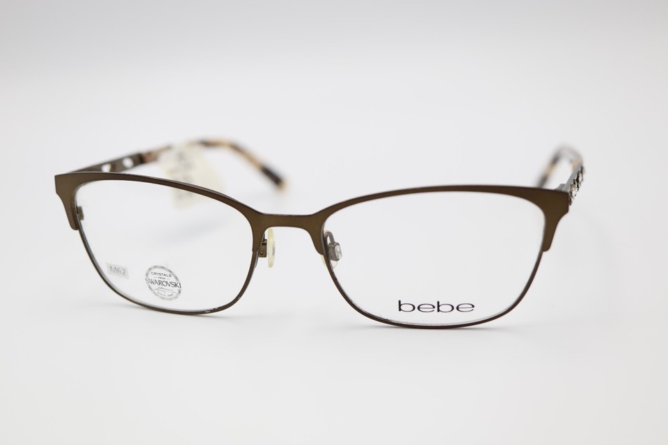 BEBE BB5175 200 Satin Topaz 55-17-140 Eyeglass Frames Swarovski Flex ...