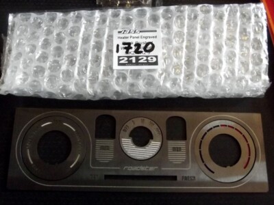 Heater control panel s/s trim Mazda MX-5 mk2 NB black brushed stainless ...