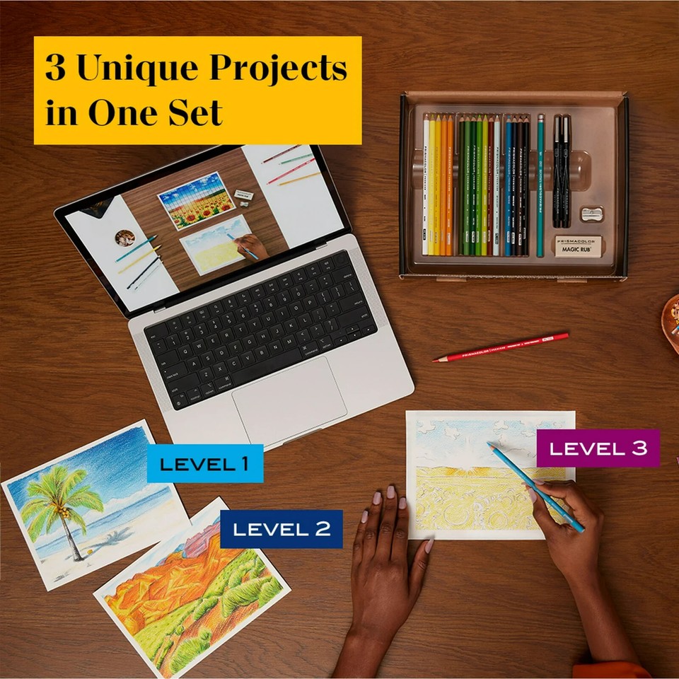 Prismacolor Technique 25 PC Art Set Landscape Levels 1 2 3 Online ...