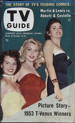 TV Guide October 16, 1953 Young Angie Dickinson, Abbott & Costello! | eBay