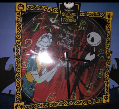 Tim Burton Nightmare Before Christmas Quartz Wall Clock Jack and Sally ...