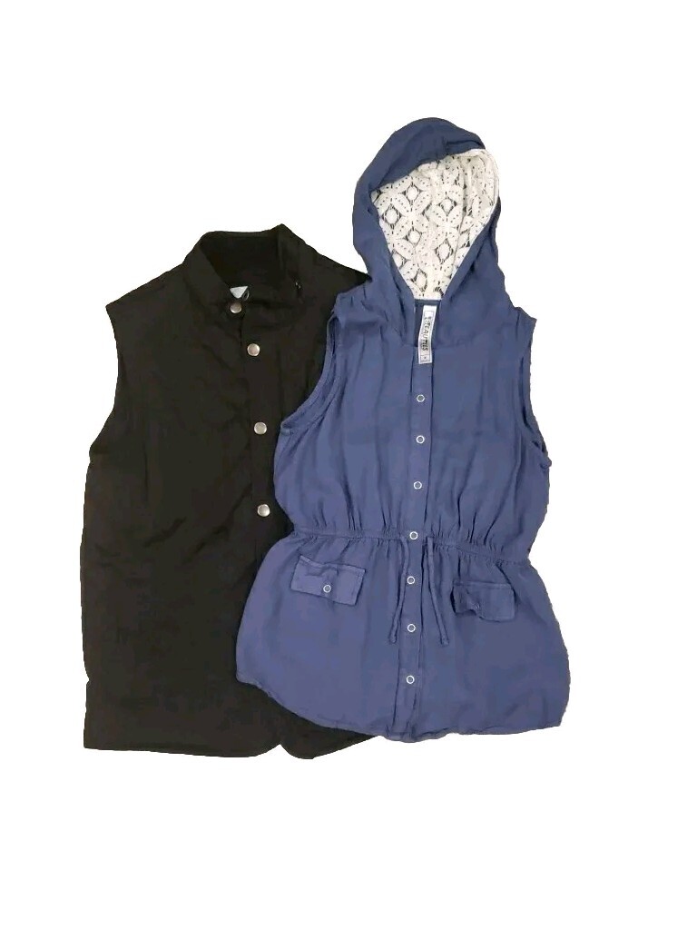 Sleveless jackets Black - Blue Lot of 2 Size 10 | eBay