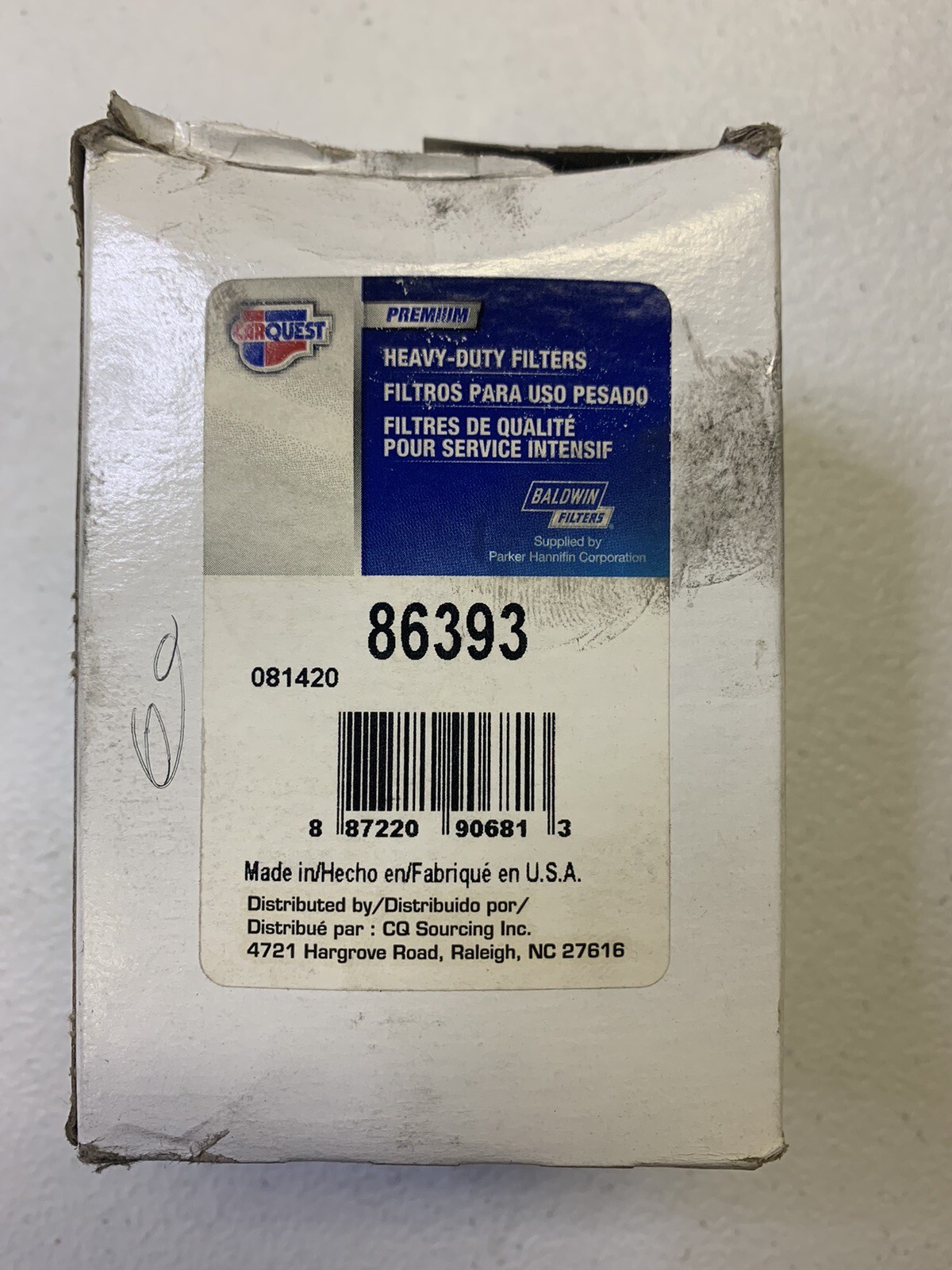 CARQUEST 86393 - Fuel filter cross reference