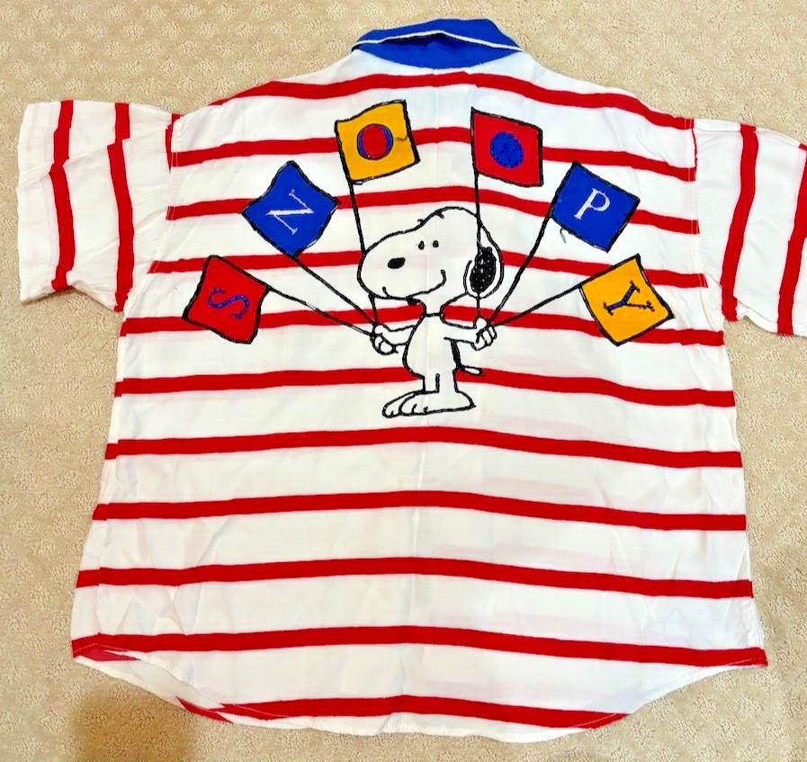RARE Snoopy Blouse Ladies Medium The Snoopy Collectio… - Gem
