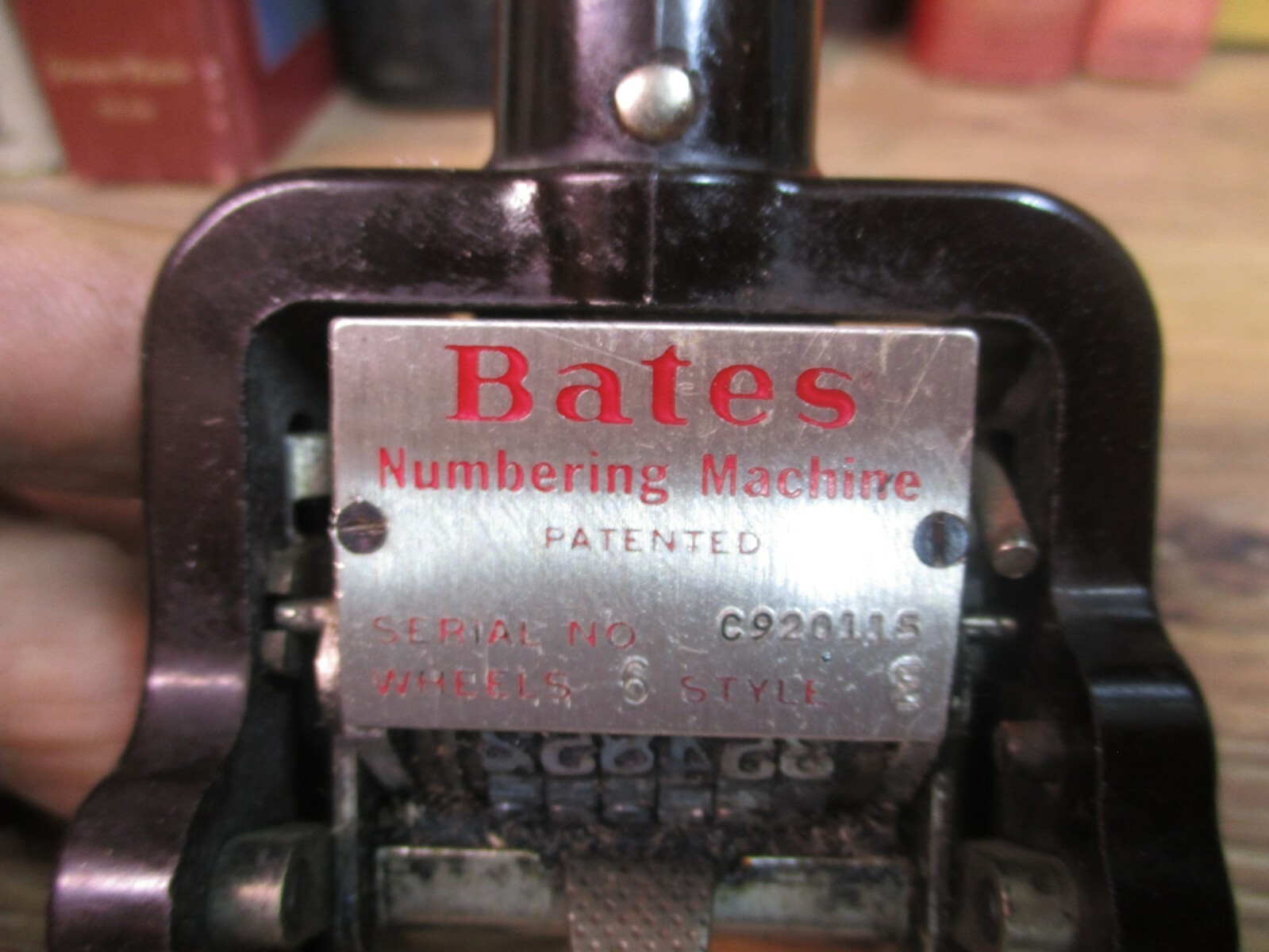 VINTAGE BATES Numbering Machine 6 Wheel Style E Stamper NICE PIECE ...