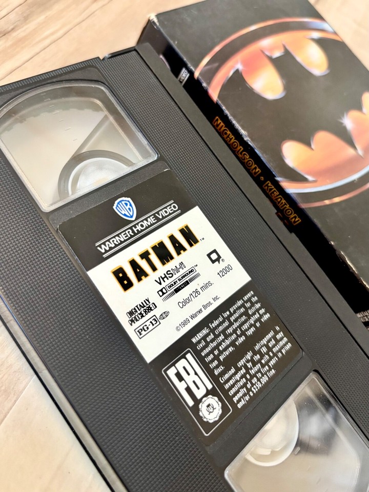 Vintage 1989 Batman VHS Tape Physical Media Art | eBay