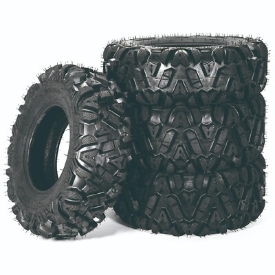 Set 4 ATV Tires 25x10-12 25x8-12 UTV All Terrain 6PR Heavy Duty 25x8x12 ...