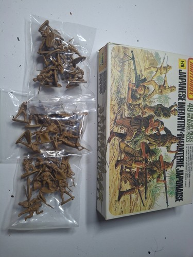 Matchbox 1/76 WW2 Japanese Infantry 46 pieces off sprue with Good ...