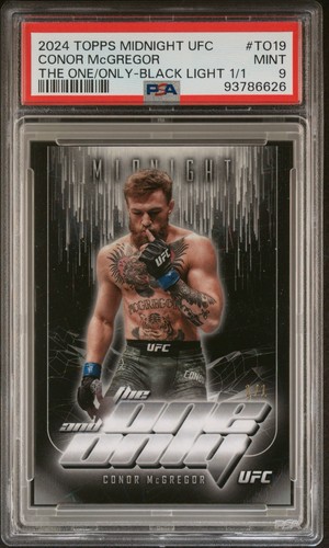 1/1 Conor McGregor The One And Only 2024 Topps Midnight UFC MINT PSA 9 ...
