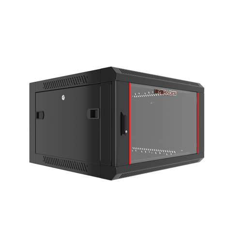 6U 24"Server Rack IT Cabinet Enclosure Lockable Glass Door (24"w x24"d ...