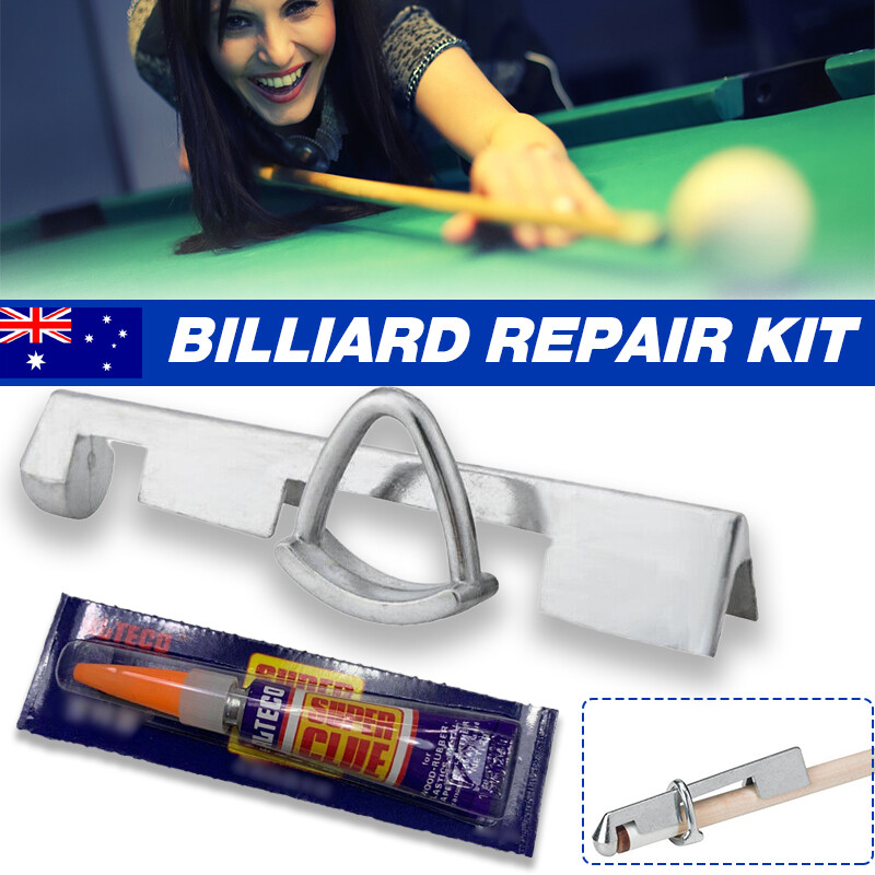 Pool Snooker Billiard Tip Cue Tipping Repair Kit Handy DIY Tools GLUE ...