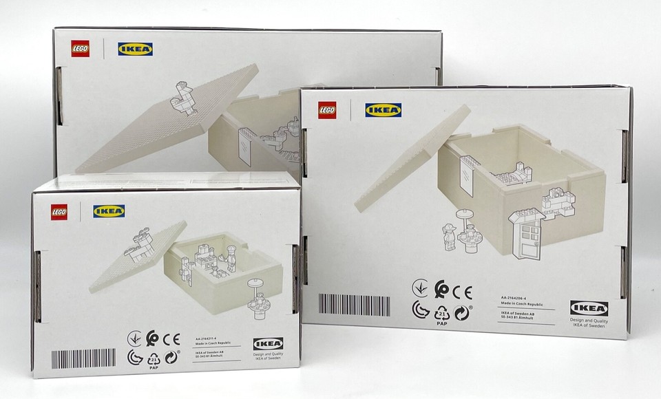 IKEA LEGO BYGGLEK 3 Set Bundle Lego Storage 5 boxes + 5 Lids - NEW | eBay