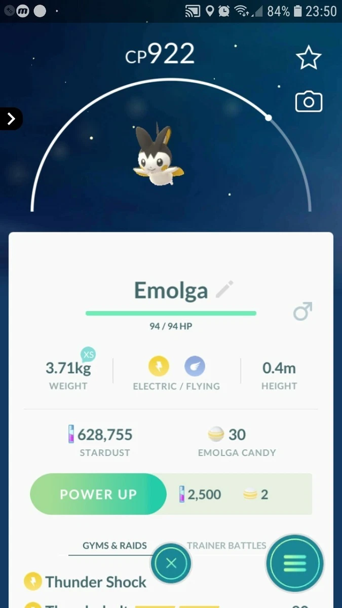 Emolga Evolution Chart