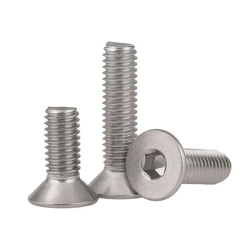 Allen Key Screws A2 Stainless Steel Countersunk Hex Socket Bolts M3 M4 ...