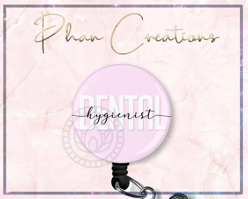 Dental Hygienist Retractable Badge Reel Cute RDH Dentist Dentistry ID ...