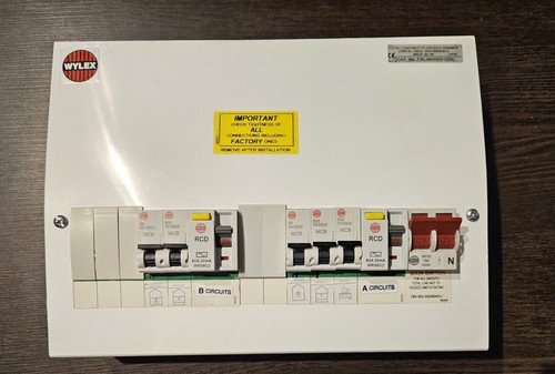 Wylex Skeleton Metal Plastic Consumer Unit 10-Way 100A Dual RCD | eBay UK