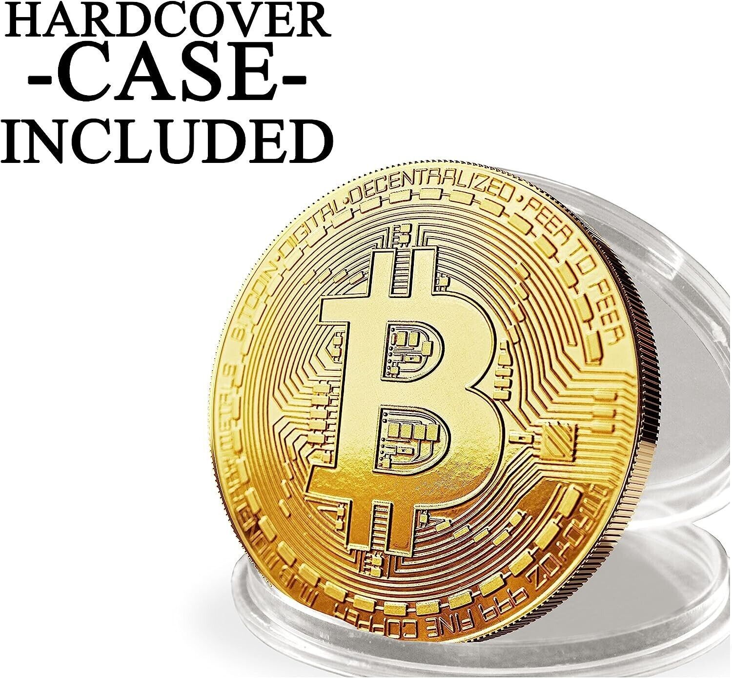 10Pcs Physical Bitcoin Coins Commemorative 24K Gold Plated Bit Coin ...