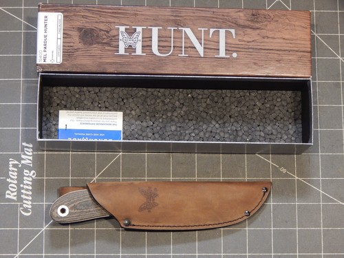 NICE Benchmade 15400 Mel Pardue Hunter Fixed Blade Knife S30V Blue ...