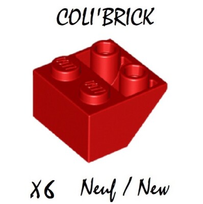 Lego 3660 - 6x Brique Toit / Slope, inverted 45 2x2 - Rouge Red - NEUF ...