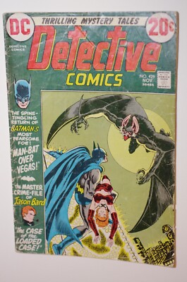 DETECTIVE COMICS #429-BATMAN-KIRK LANGSTROM APPEARS-MAN-BAT AND SHE-BAT ...
