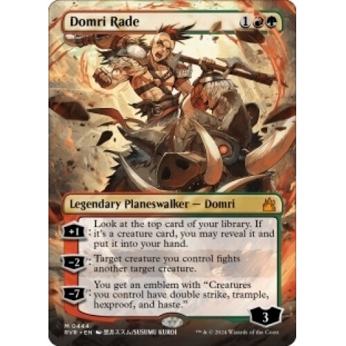 DOMRI RADE (BORDERLESS) X4 Ravnica Remastered Planeswalker Magic MTG ...