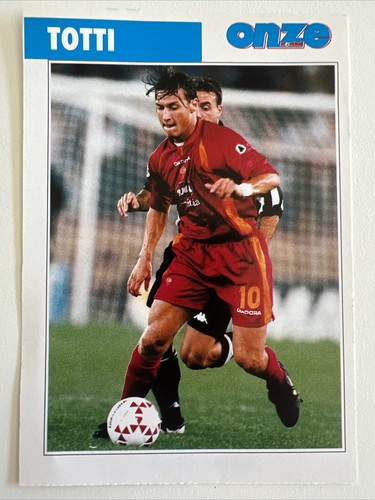 CARD FRANCESCO TOTTI AS ROMA 1999 FOOTBALL ROOKIE ONZE MONDIAL ITALIA ...