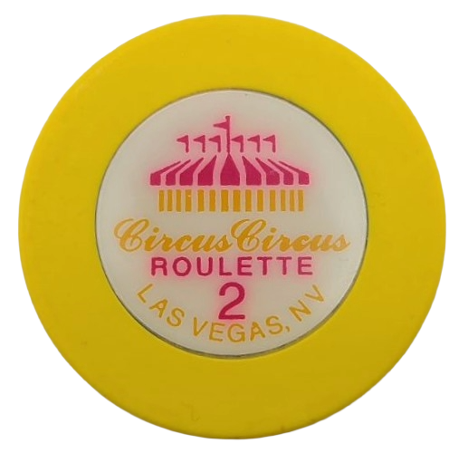 Circus Circus Casino Las Vegas Nevada Roulette Yellow Chip 1990's | eBay