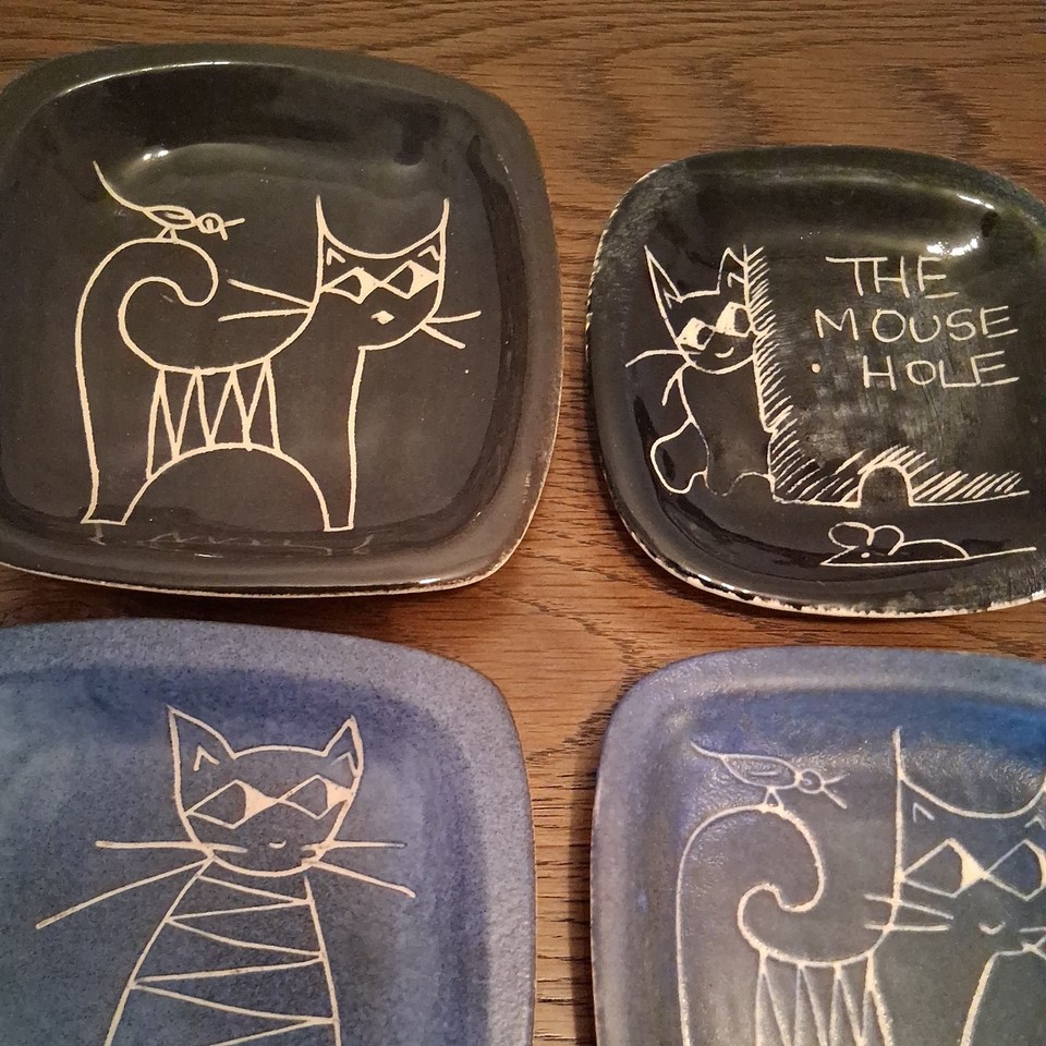 Vintage Square Studio Pottery dishes - Eric Leaper Cornwall | eBay UK