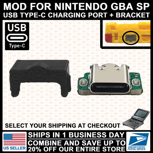 USB Type-C Charger Charging Port Mod for Nintendo Game Boy Advance SP ...