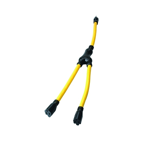 Southwire Adapters, Y-Adapter, 2 Outlets, 3 1/2 In, Yellow - 12 per CTN ...
