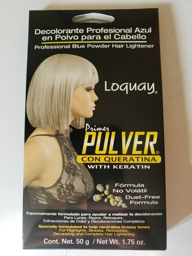 Loquay Primer Pulver Decolorante Azul con Queratina -Blue Hair ...