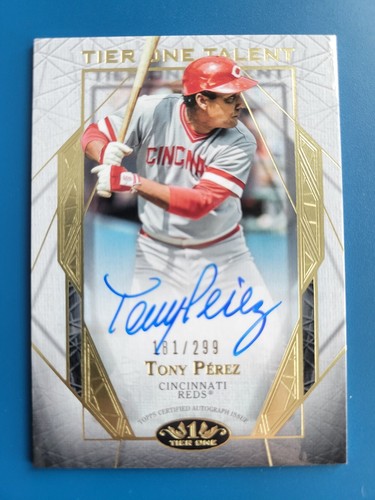 Tony Perez 2022 TOPPS TIER ONE "TIER ONE TALENT" AUTO #D /299 ...