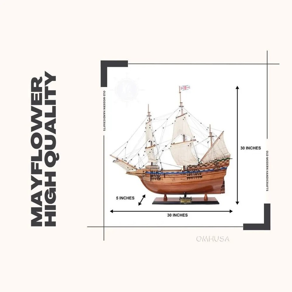 Mayflower High Quality | Handcrafted Wooden Ship Model W/ Nameplate ...
