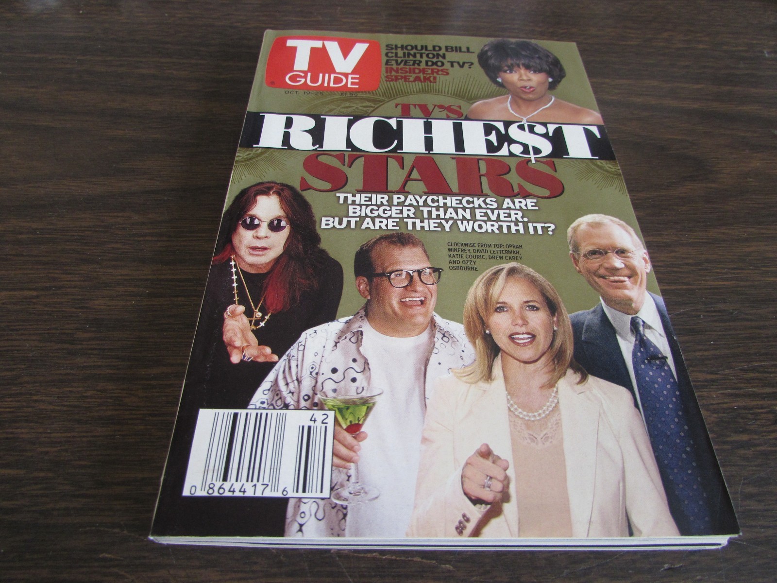 TV GUIDE - OCT 19TH 2002 - TV'S RICHEST STARS - COVER | eBay
