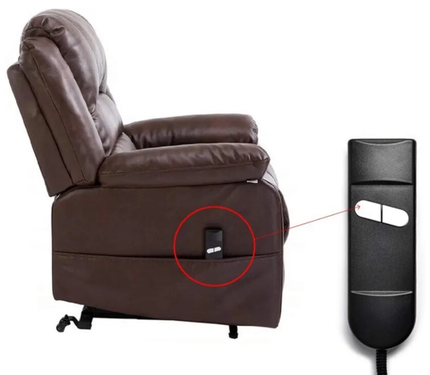 Lift Chair Remote Replacement, 5 Pin 2 Button 90 Degree Power Recliner ...