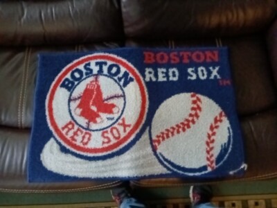 Vtg Boston Red Sox MLB Non Skid Tufted Rug Flying Ball Logo Northwest ...