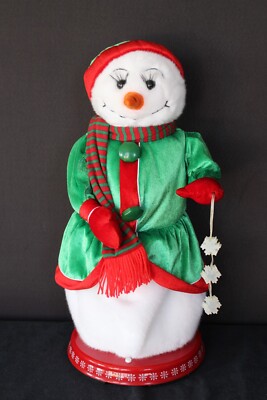 Gemmy Animated Dancing Ms. Snowflake Snow Woman Singing Santa Baby 18 ...