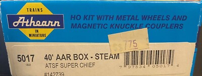 Athearn HO - 40' AAR Boxcar Steam ATSF Super Chief 145627 - 5017 - CLST ...