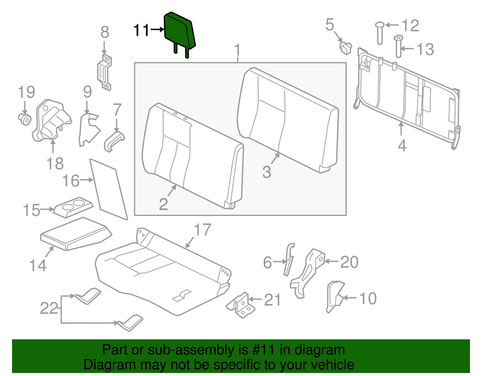 Genuine Nissan Headrest 86430-9FV1B | eBay