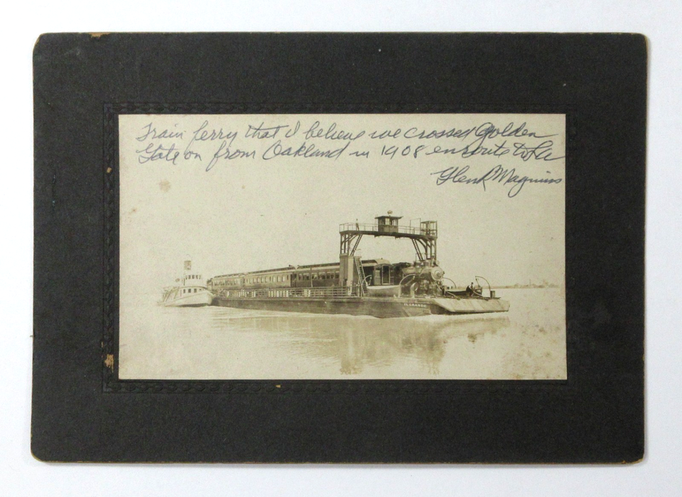 Train Barge Railroad Ferry Boat Cabinet Photo El Grande Steam ...