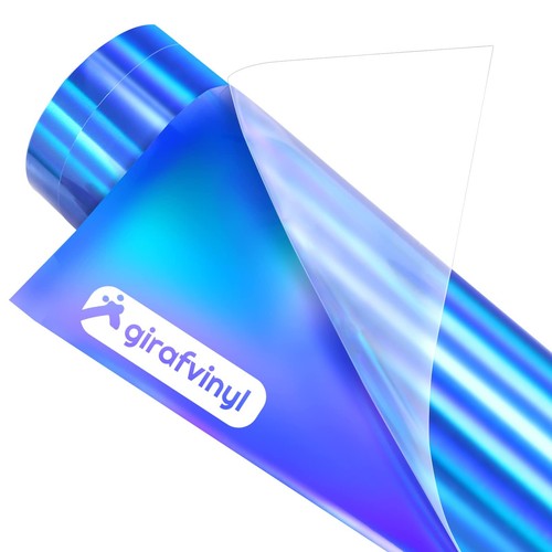 Royal Blue Holographic Heat Transfer Vinyl, 12" x 6 FT Holographic Foil ...